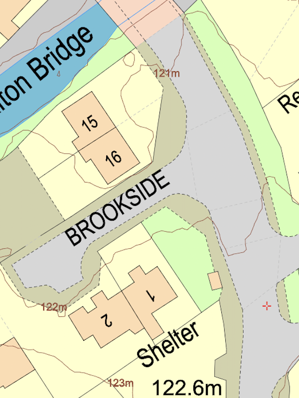 1m contours available to order with OS MasterMap®